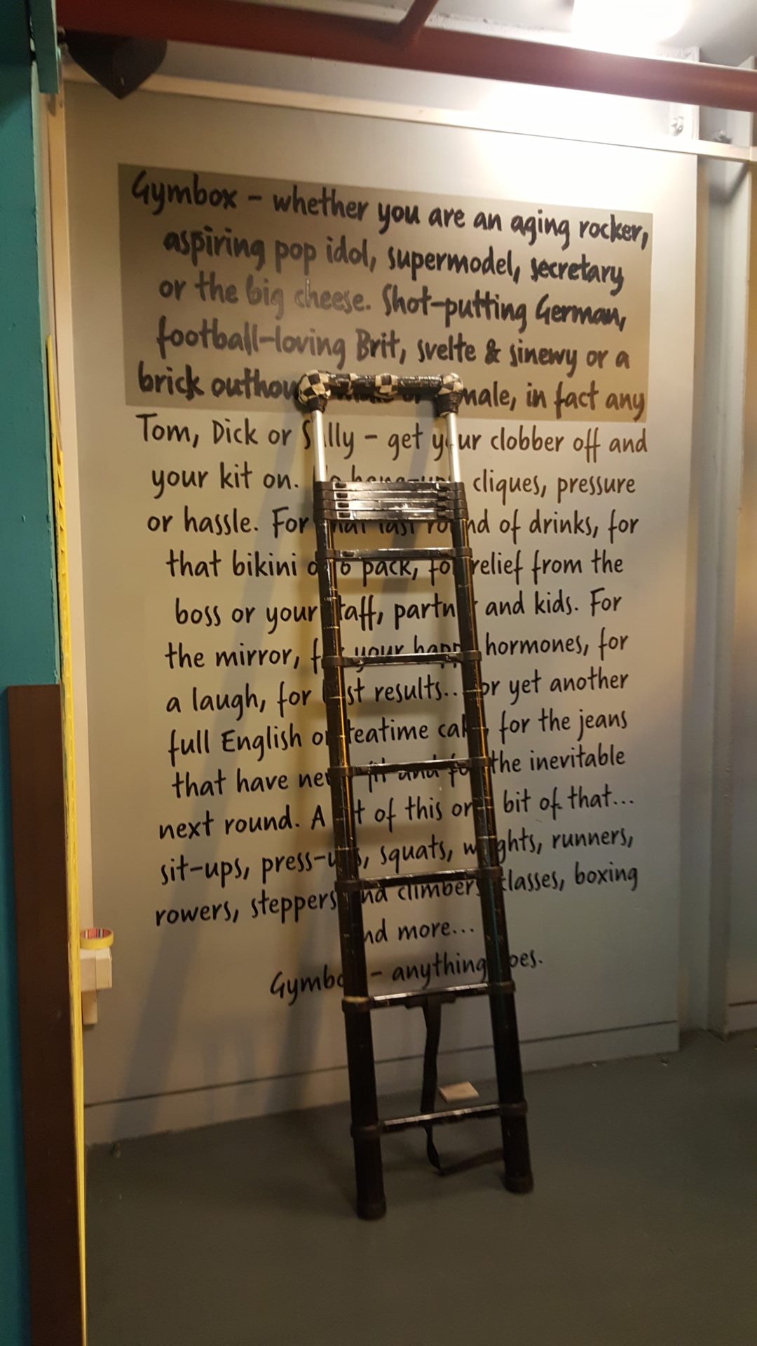 Sign writing quotes on internal wall - Traditional Signs of London