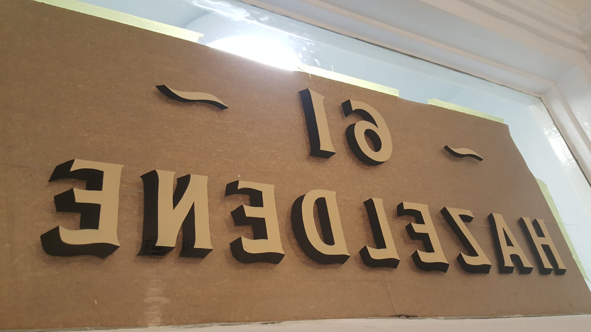 Painted house names on Glass signwriting by Traditional Signs of London ...